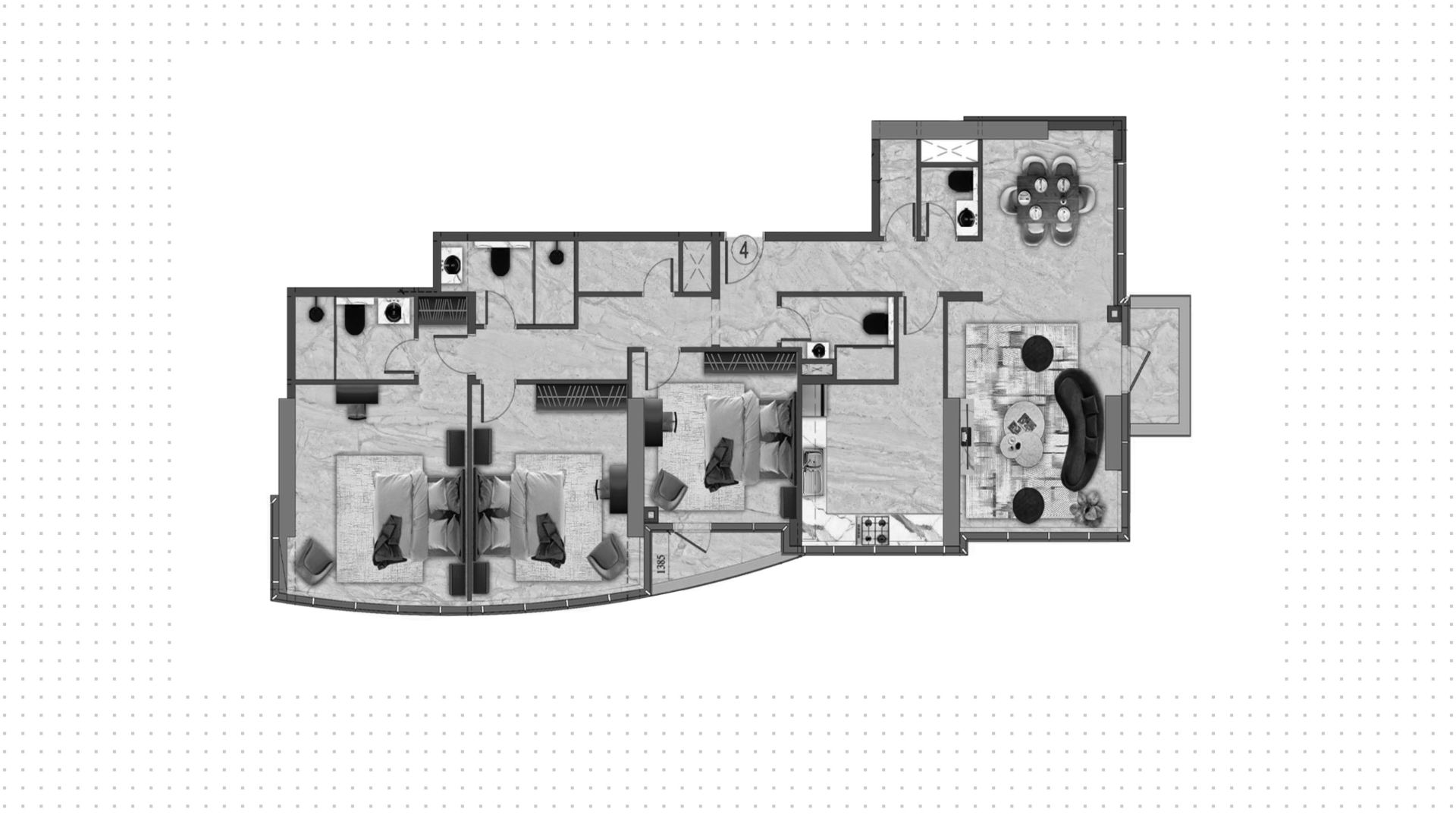 Renad Tower is a residential tower with rich infrastructure on Al Reem ...