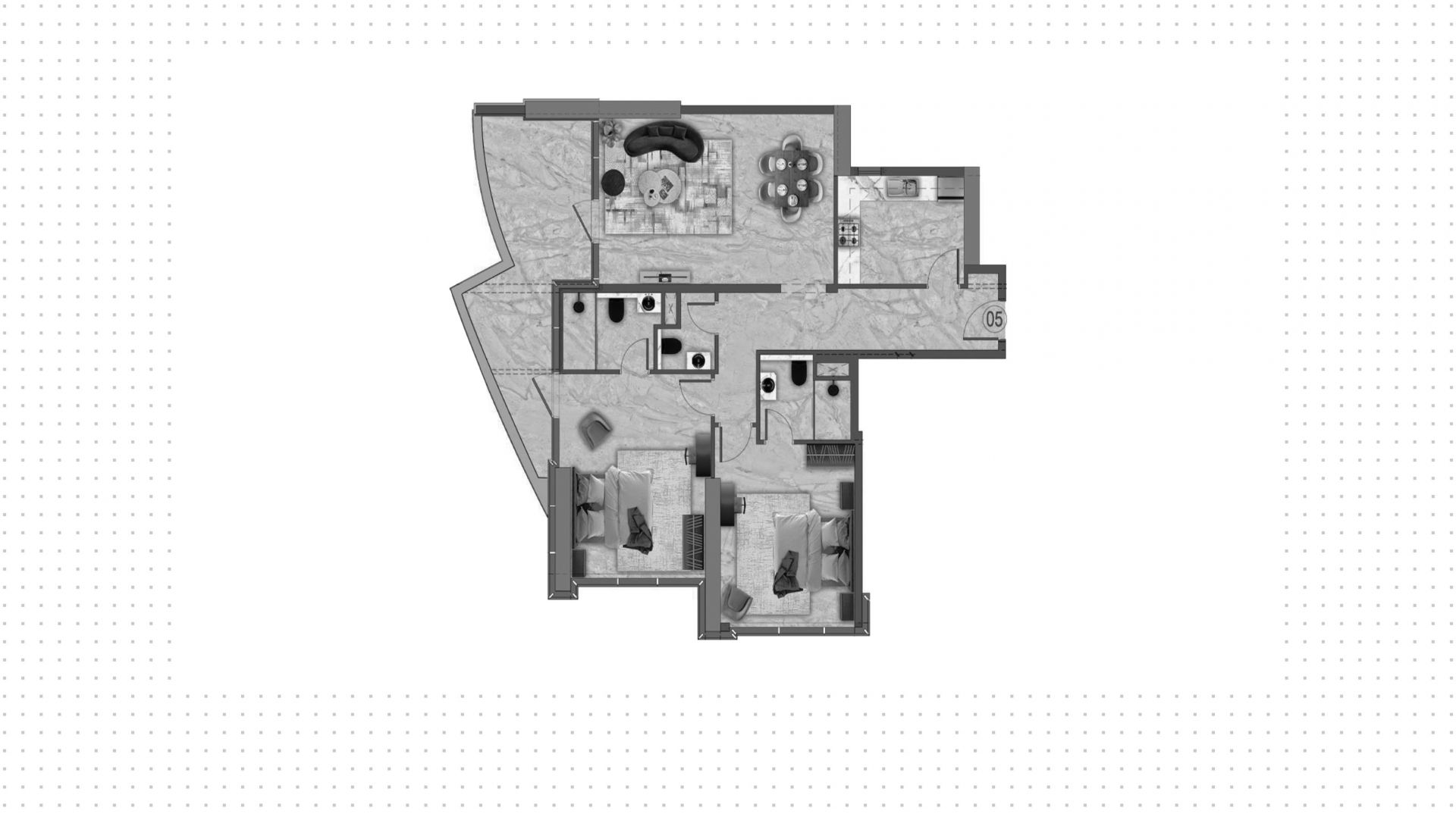 Renad Tower is a residential tower with rich infrastructure on Al Reem ...