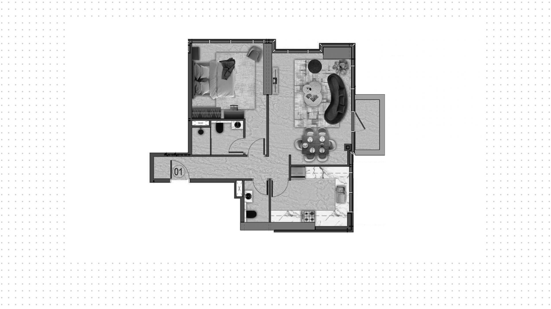 Renad Tower is a residential tower with rich infrastructure on Al Reem ...
